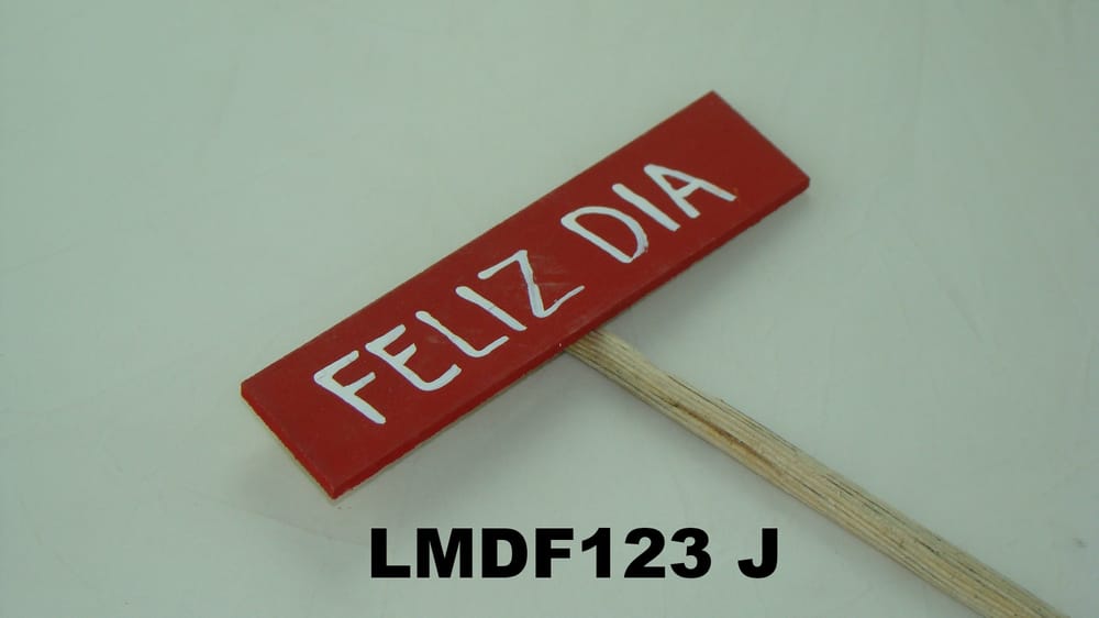 Letrero MDF 12*3 con mensaje - LasFloresArtificiales.com