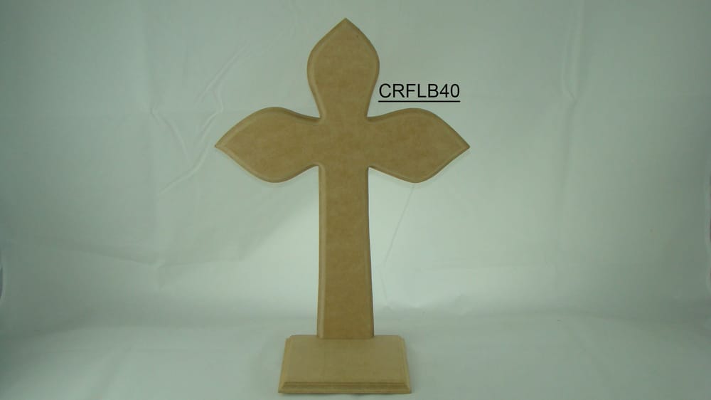 Cruz flama con base madera tipo rustica hecha de mdf 40 cm ...