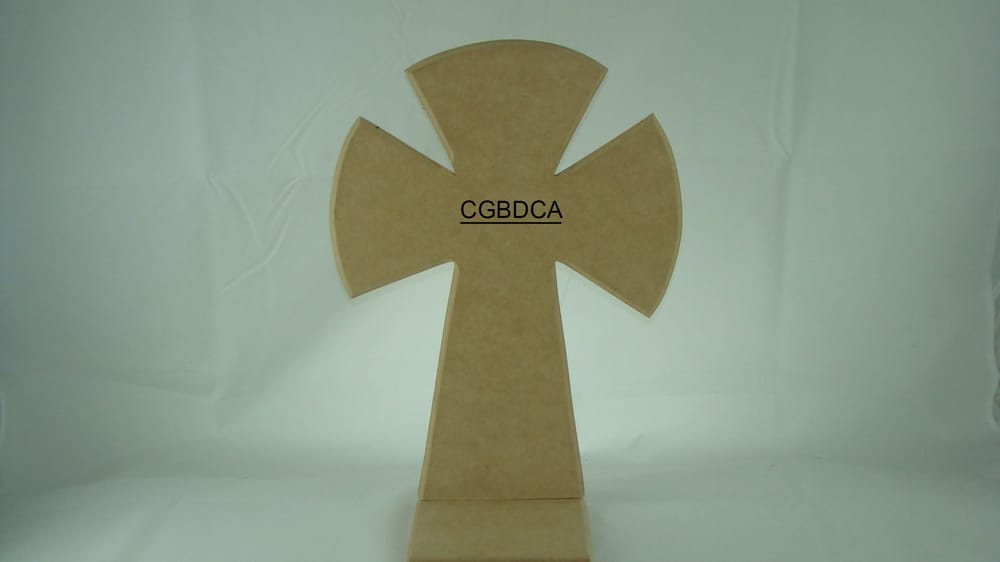 Cruz grande con base doble campana tipo rustica hecha de mdf 40 cm ...