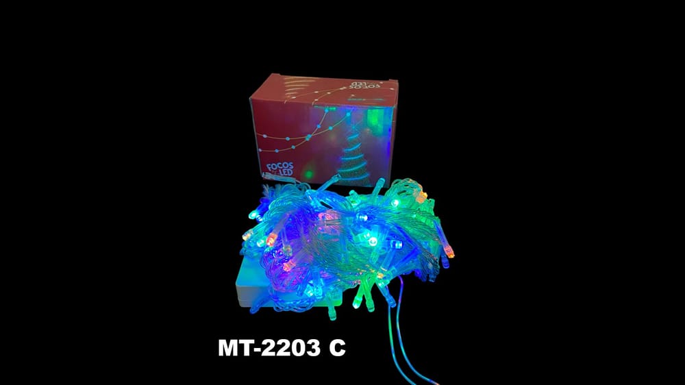 140 LUCES LED CON CABLE TRANSPARENTE 6.7 metros - LasFloresArtificiales.com