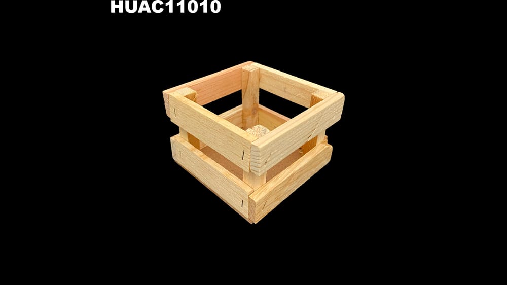 Huacal de madera sin pintar - LasFloresArtificiales.com