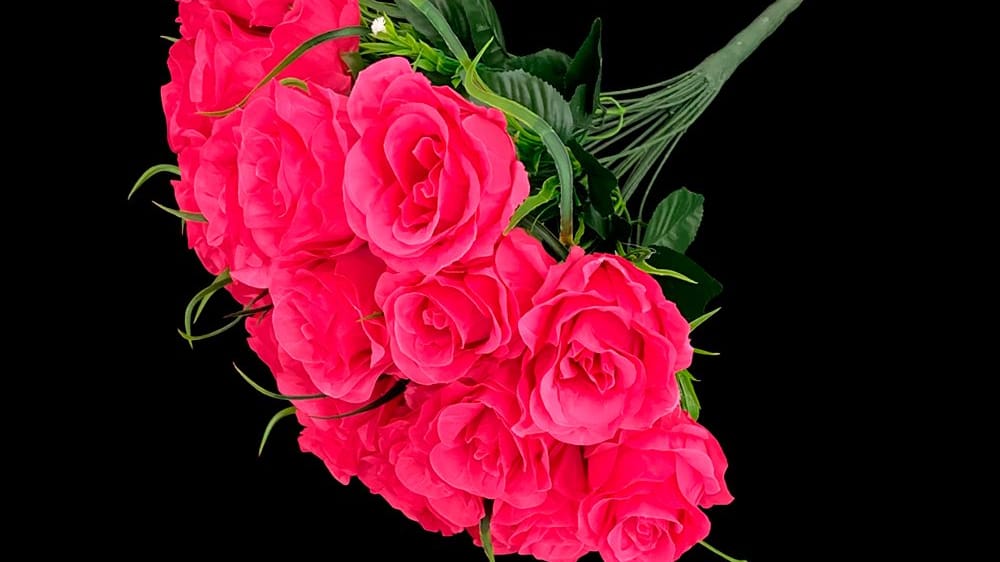 Bouquet de rosas grandes *24 - LasFloresArtificiales.com